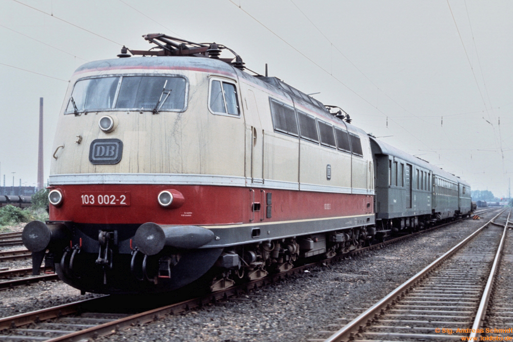 Einsatz der BR 103.0 (Ex E 03) in den 70/80er Jahren